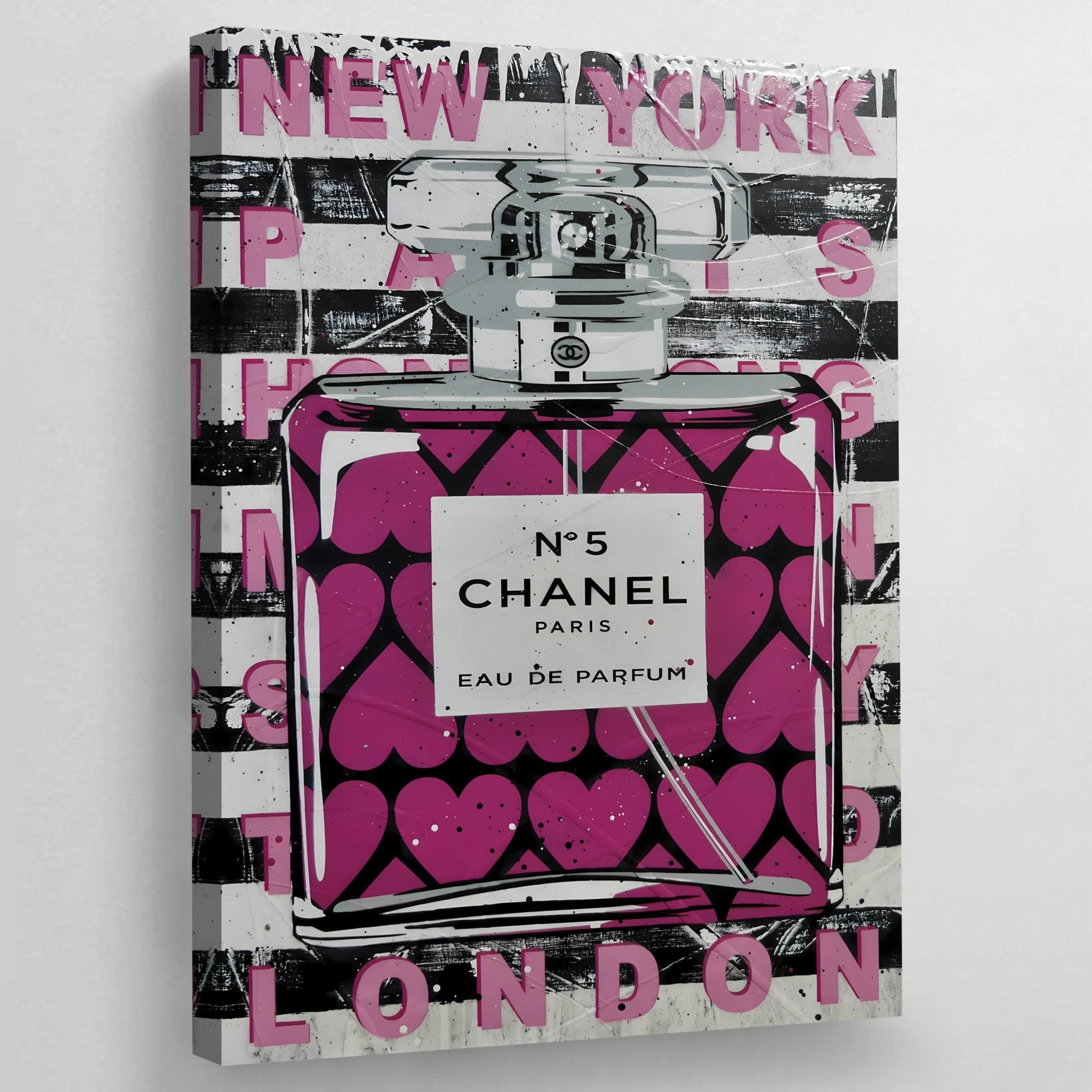 Tableau Chanel Parfum Cœur Pop Art | The Art Avenue