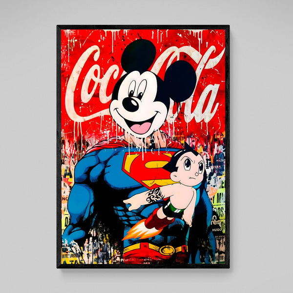 Tableau Mickey Superman | The Art Avenue